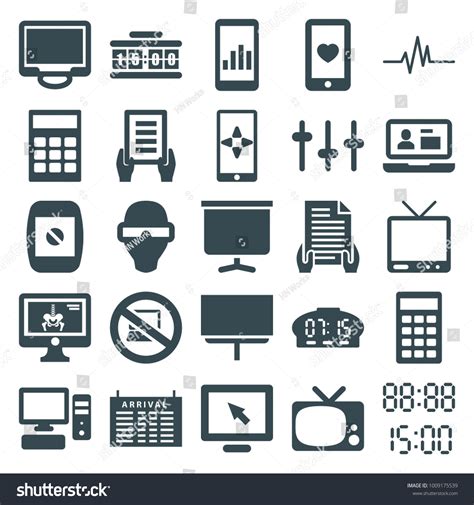 Display Icons Set Editable Filled Stock Vector Royalty Free Shutterstock