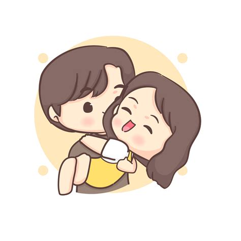 Chibi Hugging Couple