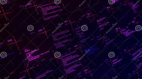 Abstract Modern Virtual Computer Script On Black Background Seamless