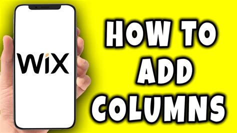 how to add columns in wix short tutorial youtube