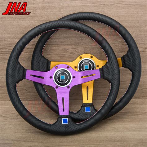 Jdm 14 Pulgadas 350mm Volante Deportivo De Coche Drift Rally Racing