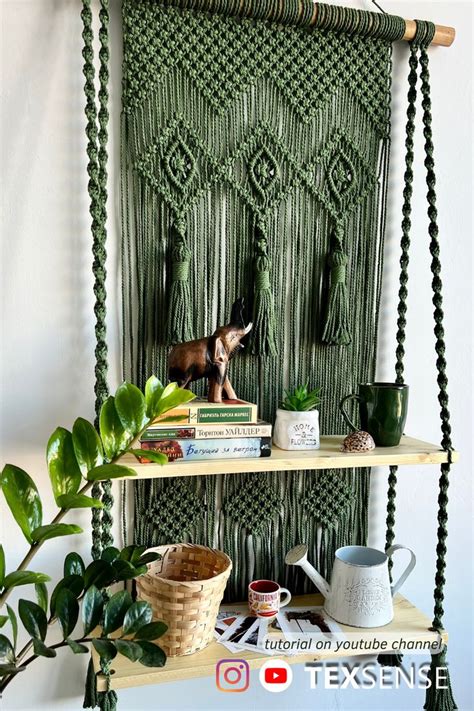 DIY Macrame Wall Hanging Shelf
