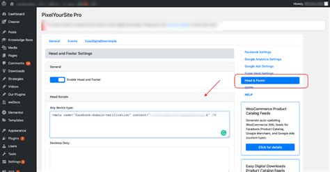 Verifying Your Domain On Facebook Using PixelYourSite