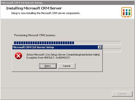 Solved Crm Install Fails Action Microsoftcrmsetupserver
