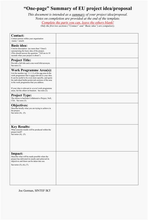 One Page Proposal Template Midi Box Com