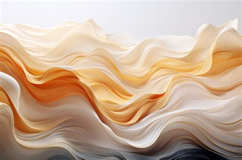 Premium Ai Image Generative Ai Illustration Of Abstract Fluid Composing Waves Taupe