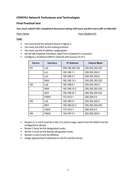 Com741 Practical Assignment 2021 Pdf Router Computing Computer Network