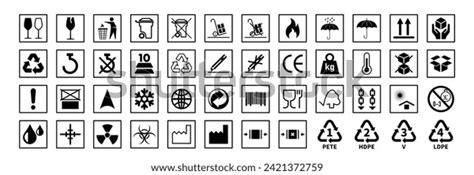 Common Packaging Warning Symbol Set Common Stock Vector Royalty Free
