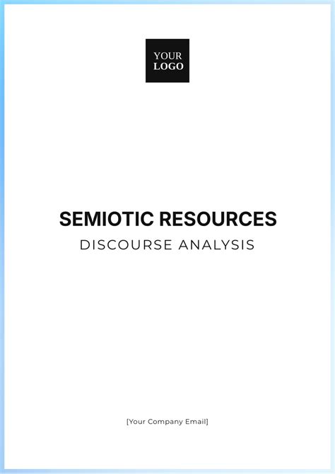 Free Semiotic Resources Discourse Analysis Template To Edit Online