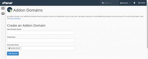 How To Create Addon Domain