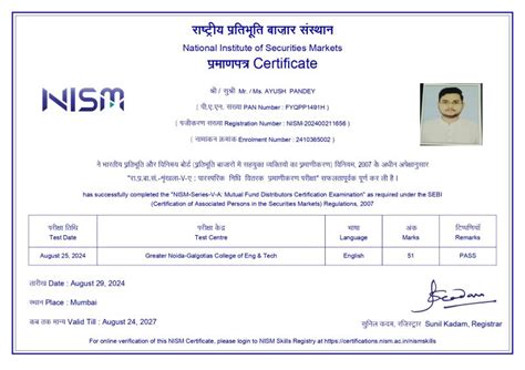 Ayush Pandey On Linkedin Thrilled To Share That Ive Successfully Completed The National Institute