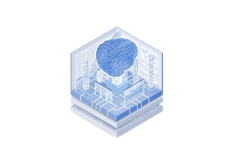 Artificial Intelligence Ai Concept Isometric Vector Illustration Of Digital Brain Representing