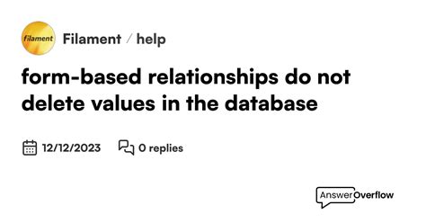 Form Based Relationships Do Not Delete Values In The Database Filament