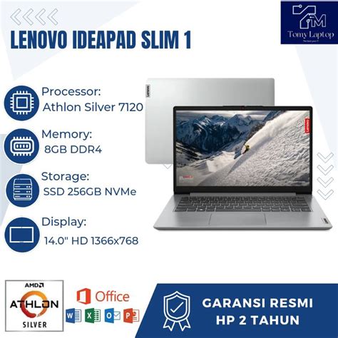 Jual Laptop Baru Lenovo Ideapad Slim Amd Athlon Silver U Ram Gb Ssd Gb Shopee Indonesia