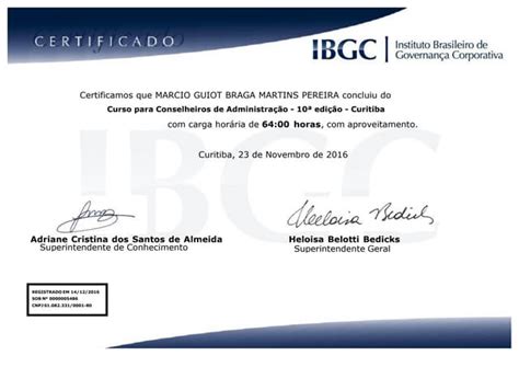 Certificado Ibgc Pdf