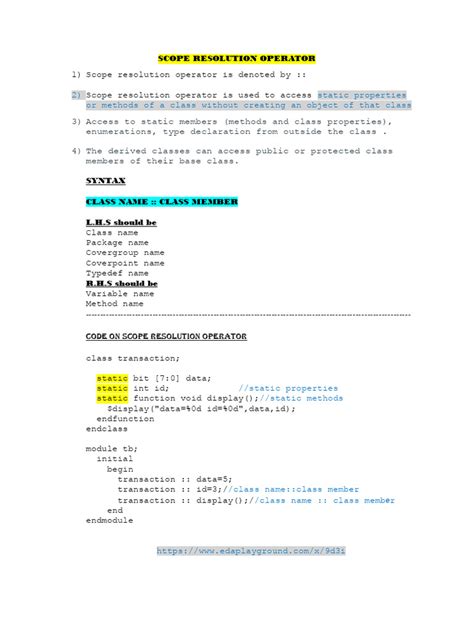 Scope Resolution Operator Pdf