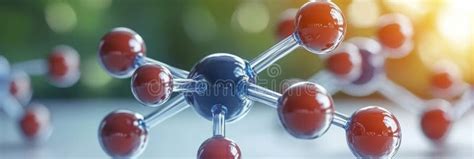 Molecular Structure 3d Render Abstract Science Background With Glass Molecules Chemistry