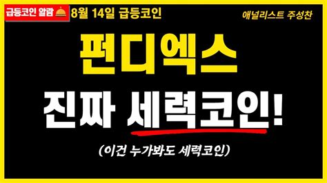 펀디엑스 진짜 세력코인인 이유 단기반등 10 중장기로 2배까지 상승한 Youtube