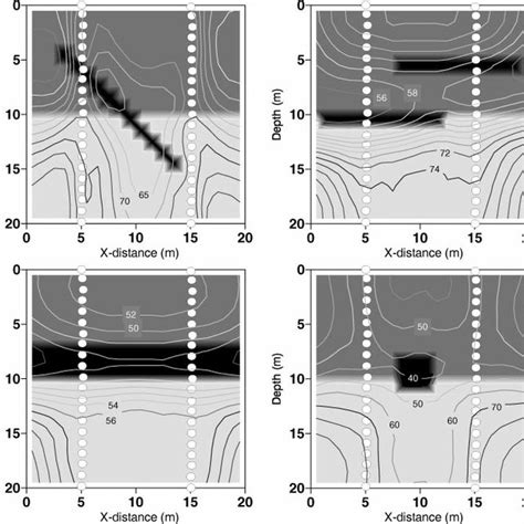 The Tomographic Inversion Results After Three Iterations For The Four