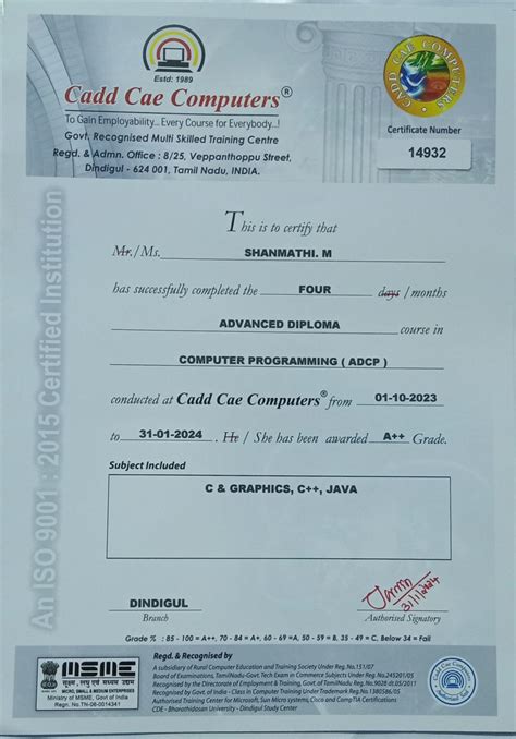 Shanmathi M On Linkedin C C Java Programming