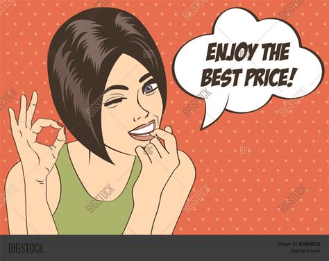 Cute Retro Woman Vector And Photo Free Trial Bigstock