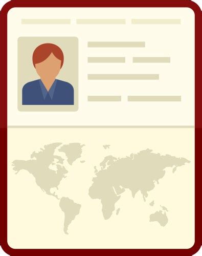 Open Passport Control Icon Royalty Free Vector Vectorstock