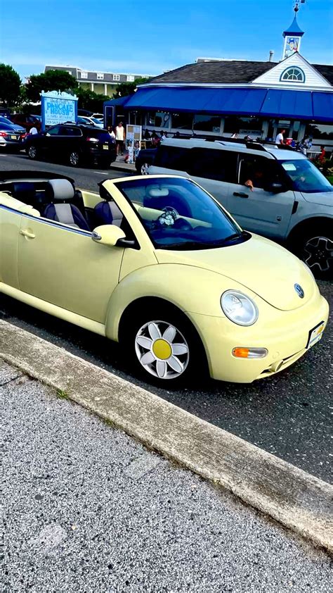 Yellow Volkswagen Beetle Convertible