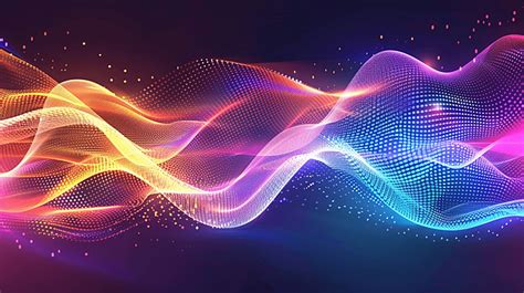 Abstract Background With Multicolored Wavy Lines Rainbow Abstract Design Background Image And