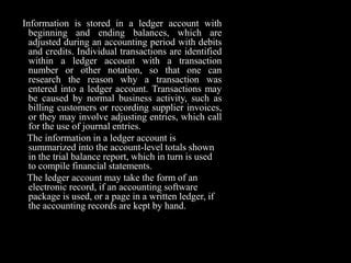 Definition Of Ledger In Accounting Mba I St Year PPTX