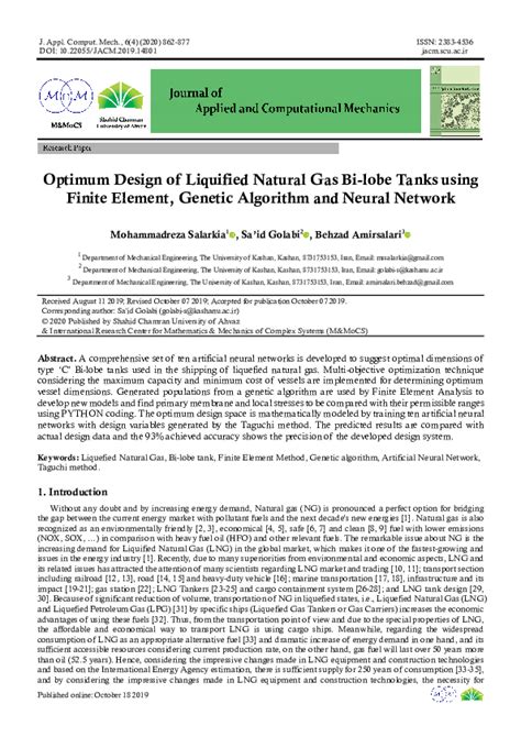 Pdf A Coupled Finite Element Genetic Algorithm Technique For Optimum Design Of Steel Conical Tanks