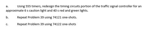 A Using Timers Redesign The Timing Circuits Chegg Com
