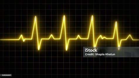 심박수 그래프 심장 박동 Ekg 아이콘 웨이브 노란색 라인 의료 디자인 스톡 벡터 그림입니다 심전도 의료 배경 건강 검진에 대한
