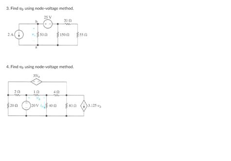 Solved Find V Using Node Voltage Method Find V Chegg Com