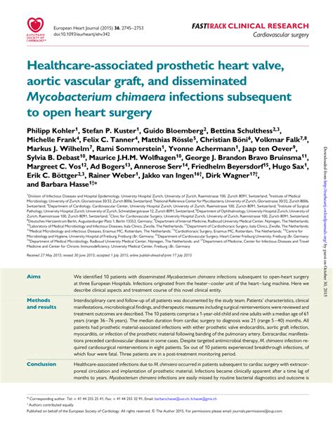 Pdf Healthcare Associated Prosthetic Heart Valve Aortic Vascular Graft And Disseminated