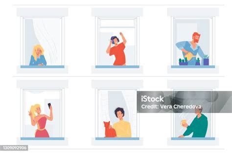 다양한 라이프 스타일과 감정세트 벡터 일러스트 컨셉의 플랫 만화 캐릭터 디자인에 대한 스톡 벡터 아트 및 기타 이미지 디자인 러시아 만화 Istock