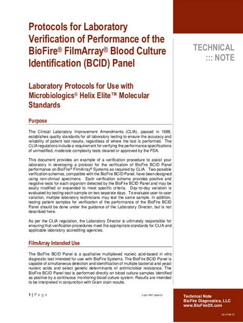 Fillable Online Identification Bcid Panel Biofire Diagnostics Fax Email Print Pdffiller