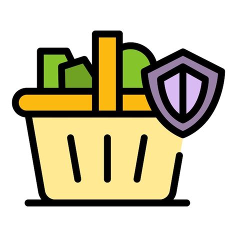 Premium Vector Protected Shopping Icon Outline Protected Shopping Vector Icon For Web Design