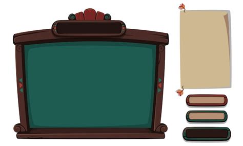 Premium Vector Set Of Ui Elements For 2d Games And Apps Jungle Game Ui Part 3