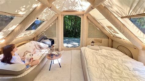 이 정도면 접이식 소형주택🏡 출시만하면 완판된다는 에어텐트로 여름 장박 시작했어요 위켄트립 예튼34 Youtube