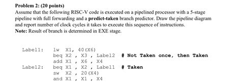 Solved Problem Points Assume That The Following Chegg