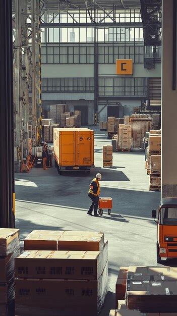 QuotWarehouse Worker Loading And Unloading Delivery Truckquot Premium AI Generated Image