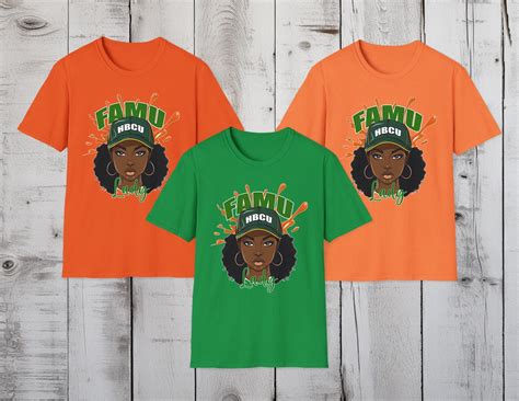 Famu Lady University Girl Hbcu Florida Softstyle T Shirt Etsy