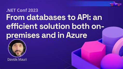 Davide Mauri On Linkedin From Databases To Api An Efficient Solution