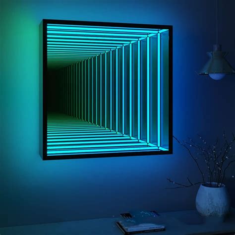 Infinity Mirror Tunnel Lamp Single Sided Led 3d Mirror Night Light