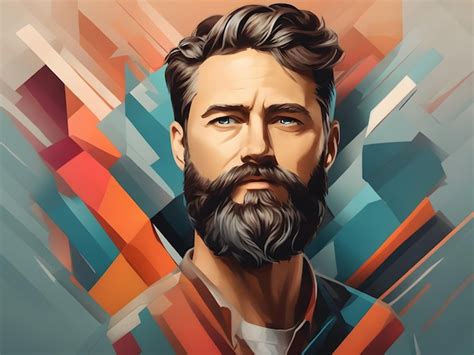 Premium Ai Image Flat Illustration Of Beard