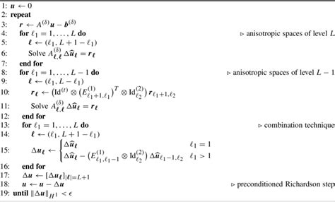 Richardson Iteration With Combination Technique Preconditioner For The Download Scientific