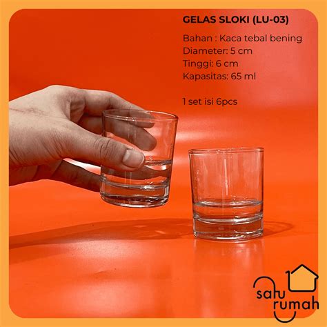 Jual 6pcs Gelas Sloki Lu 03 Kedaungshotswiskisojusloki Korea