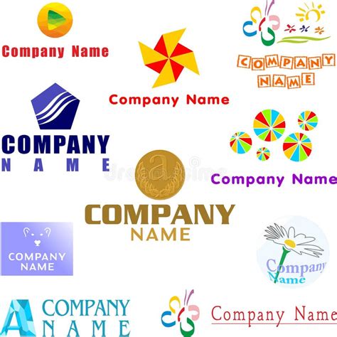 Company Logo Design Examples Stock Vector Illustration Of Logo Curve