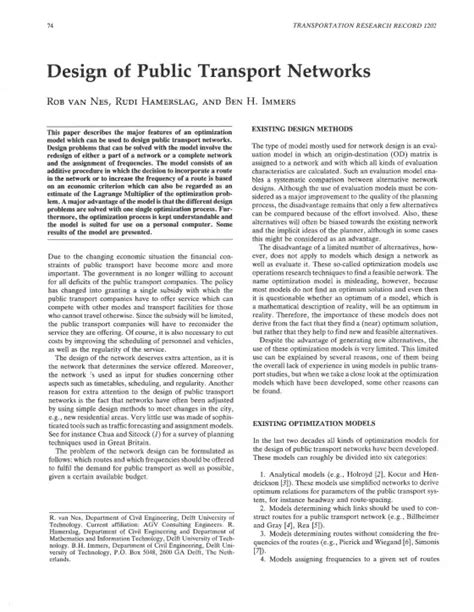 Design Of Public Transport Networks Docslib