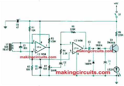 Inductive Non Contact Current Sensor Circuit Making Easy Circuits